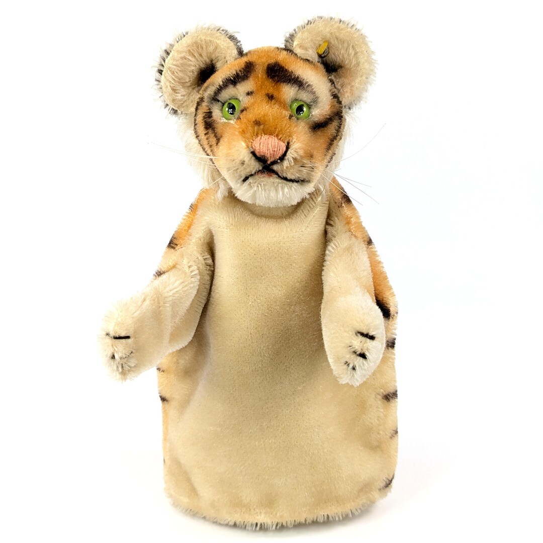 Steiff Tiger Hand Puppet With Ear Button Vintage Made 1968 to 1978 - Etsy