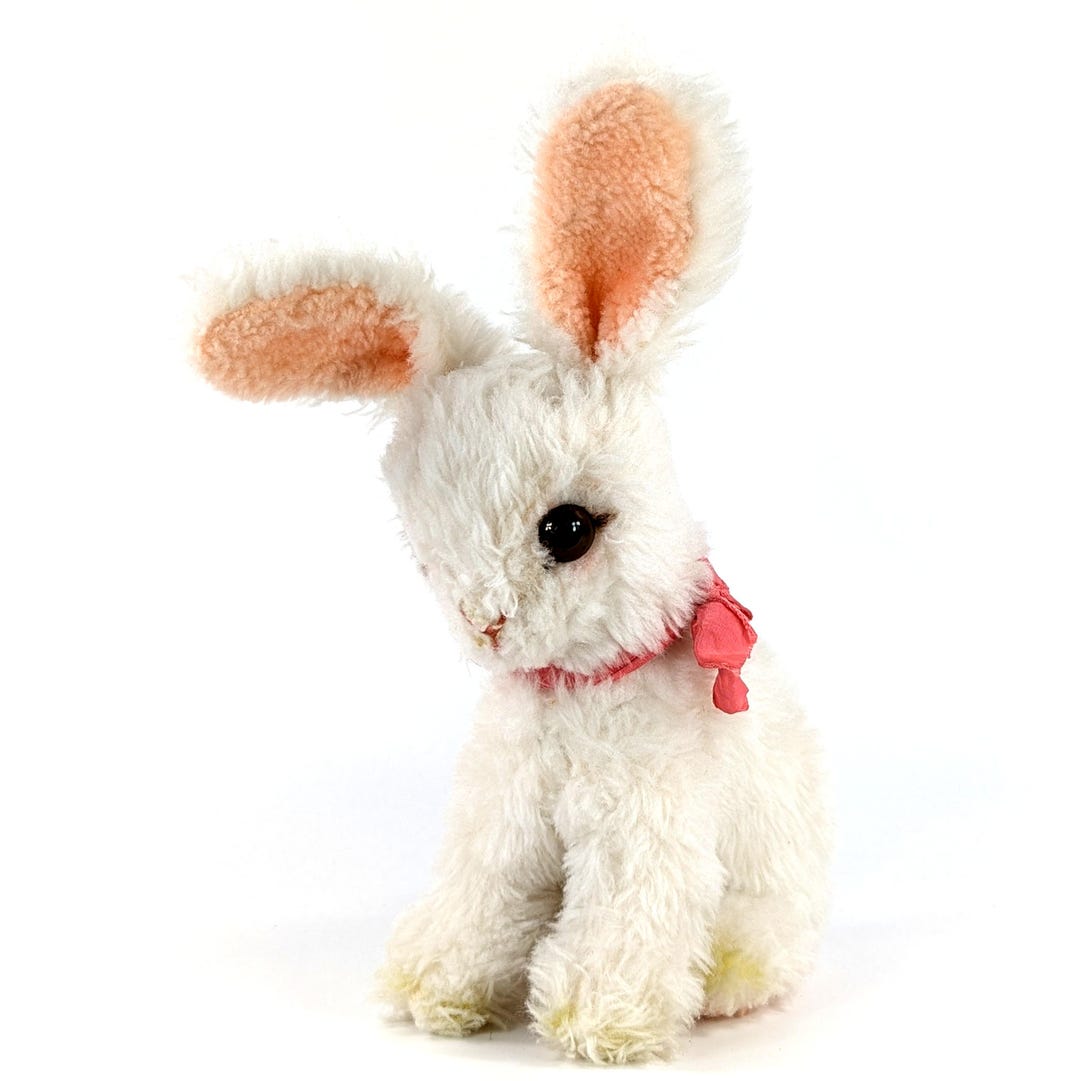 Steiff Bunny Rabbit Cosy Issy White Dralon Plush Vintage 1961 to 1964 ...