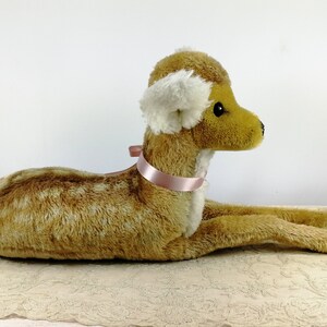 Steiff Fawn Deer With Button Lying 14 Inches Vintage 1965 to 1967 Made ...