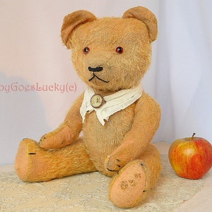 Antique teddy bear German made in the 1920s or 1930s yellow | Etsy