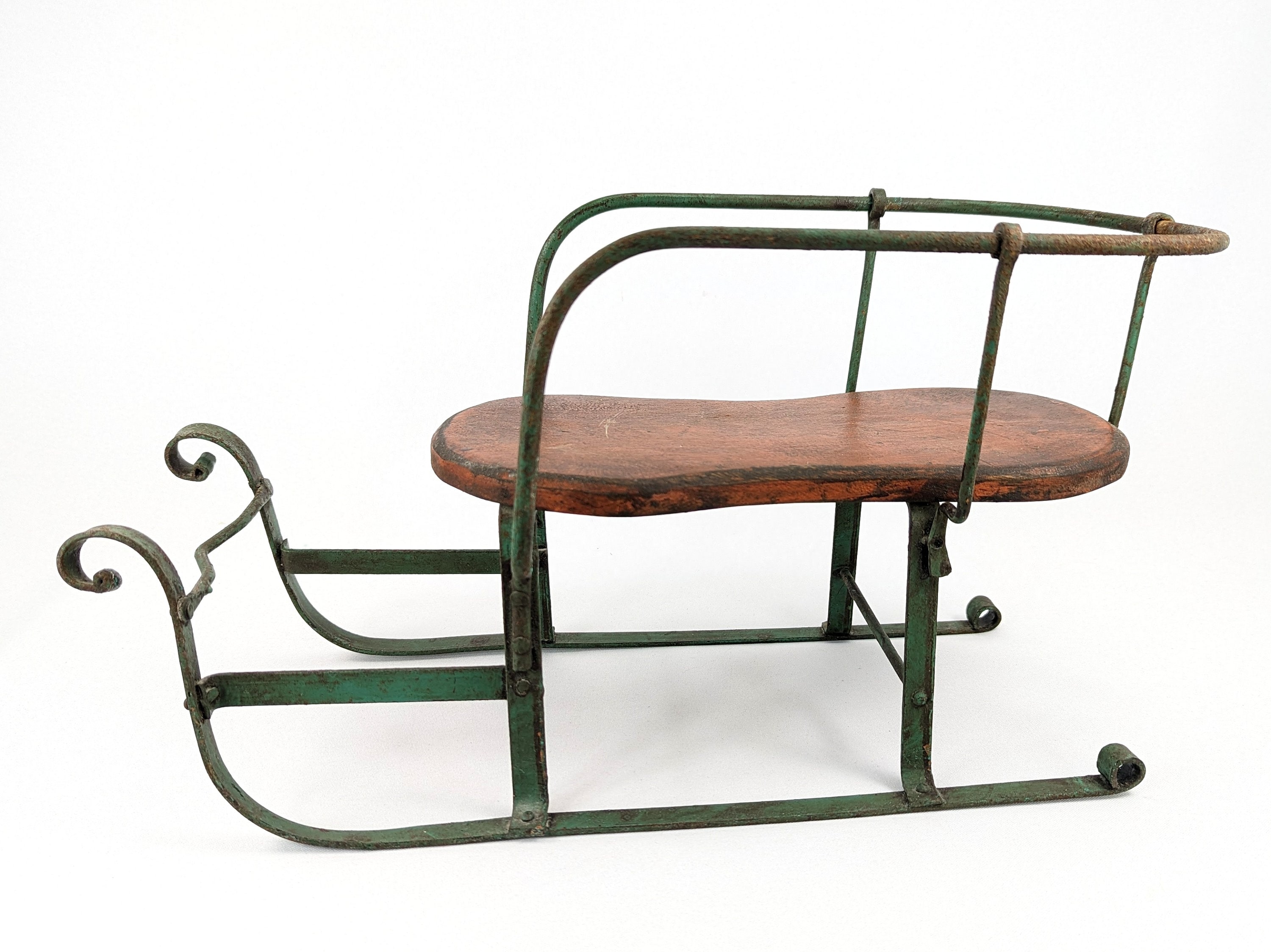 Doll Sled Sleigh Iron With Wooden Seat 14 Inches Long Spring - Etsy