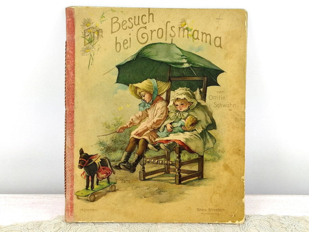 Antique German Childrens Book With Beautiful 1890s Lithographs and ...