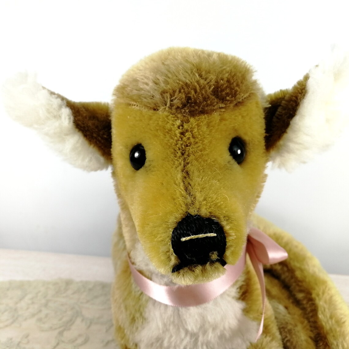 Steiff Fawn Deer With Button Lying 14 Inches Vintage 1965 to - Etsy