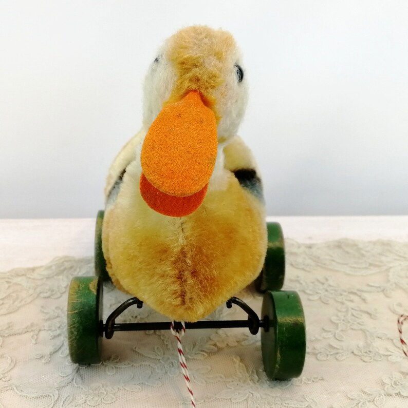 Steiff Duck on Wheels 7 Inches Vintage 1949 to 64 Made - Etsy