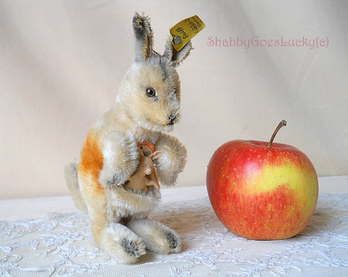 Steiff Kangaroo Small Vintage 1965/66 Made Mohair Kangoo - Etsy