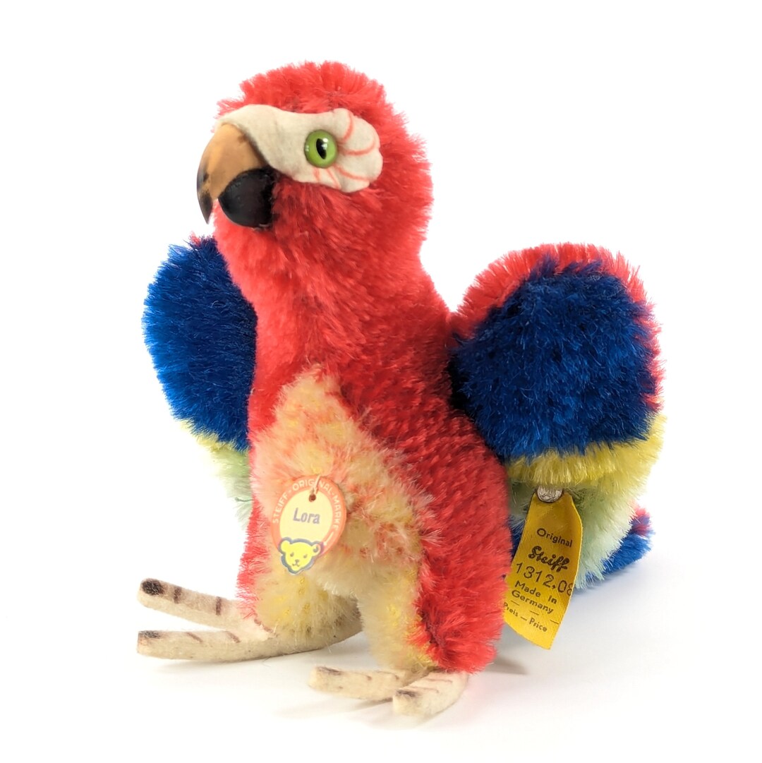Steiff Parrot Lora All Ids Small 5 Inches Vintage 1965 to 1967 Produced ...