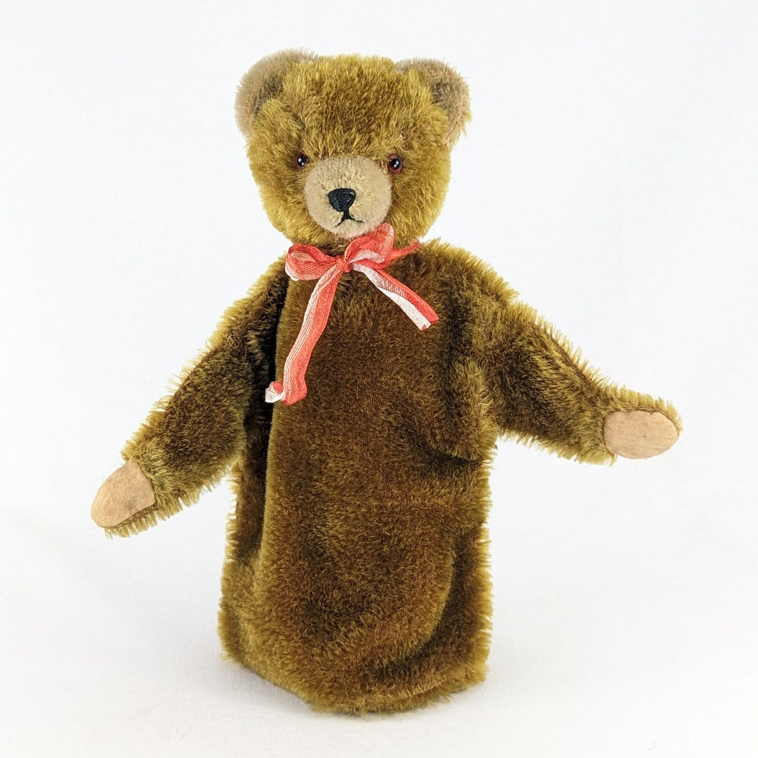 Teddy Bear Hand Puppet Vintage 1950s Made in Germany by Hermann - Etsy