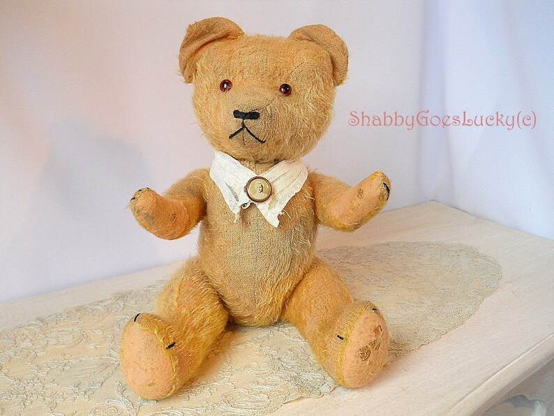 Antique teddy bear German made in the 1920s or 1930s yellow | Etsy