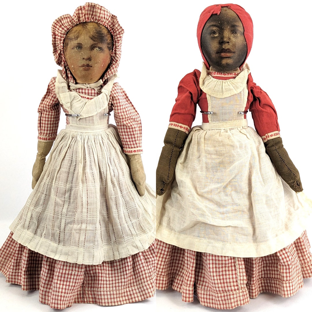 Antique Topsy Turvy Flip Doll Cloth 1890s Horsman Bruckner Lithographed ...