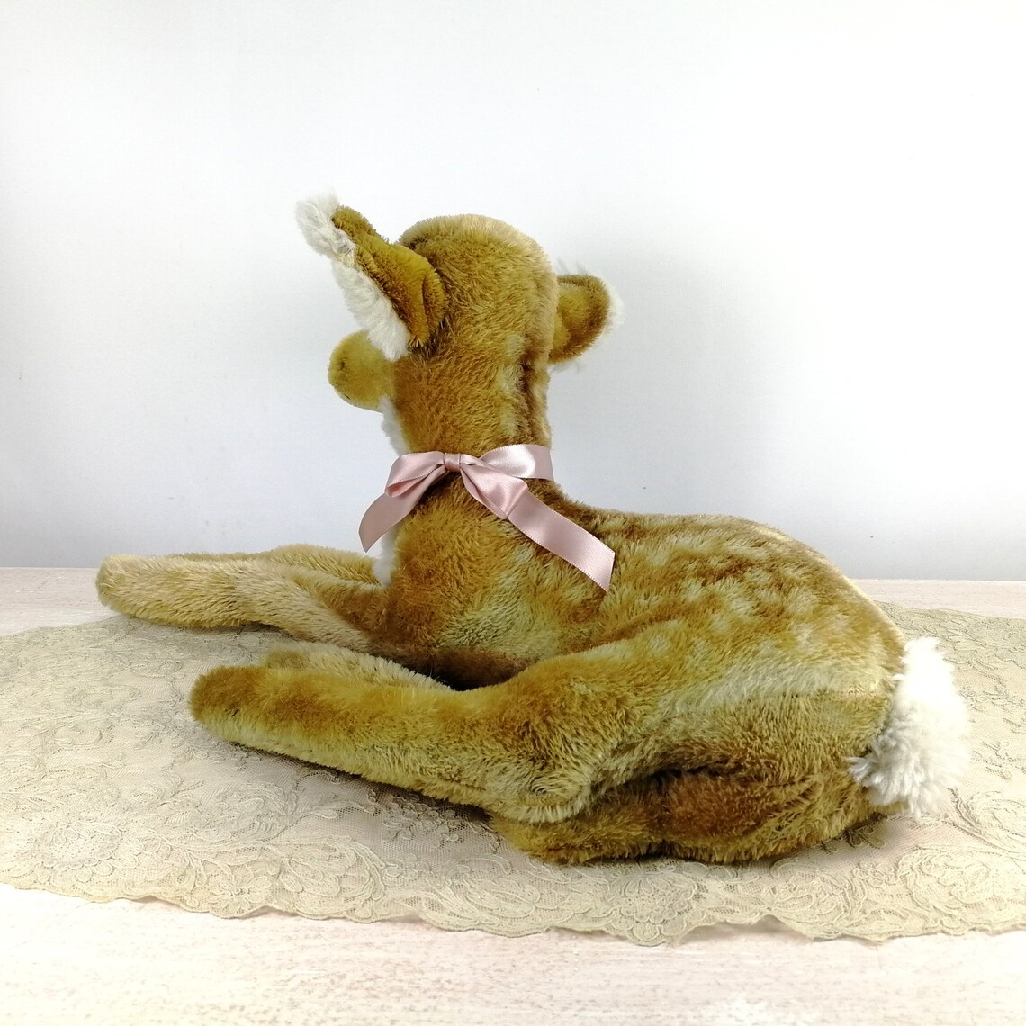 Steiff Fawn Deer With Button Lying 14 Inches Vintage 1965 to - Etsy