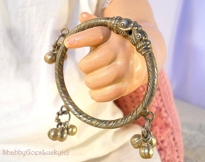 Vintage Baby Rattle Ring With Kissing Fish Mouth Silver - Etsy