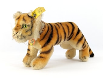 Steiff Tiger Cub With Ids Standing 8 Inches Long Vintage 1968 to 1975 ...