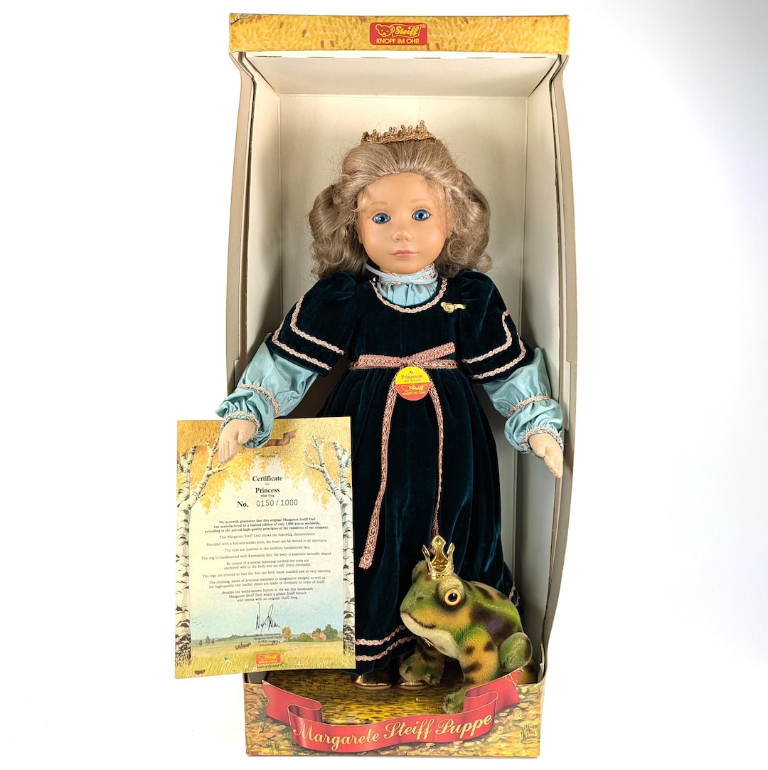 Steiff Doll Princess and Frog Prince All Ids 1991 Produced Lmtd Edition ...