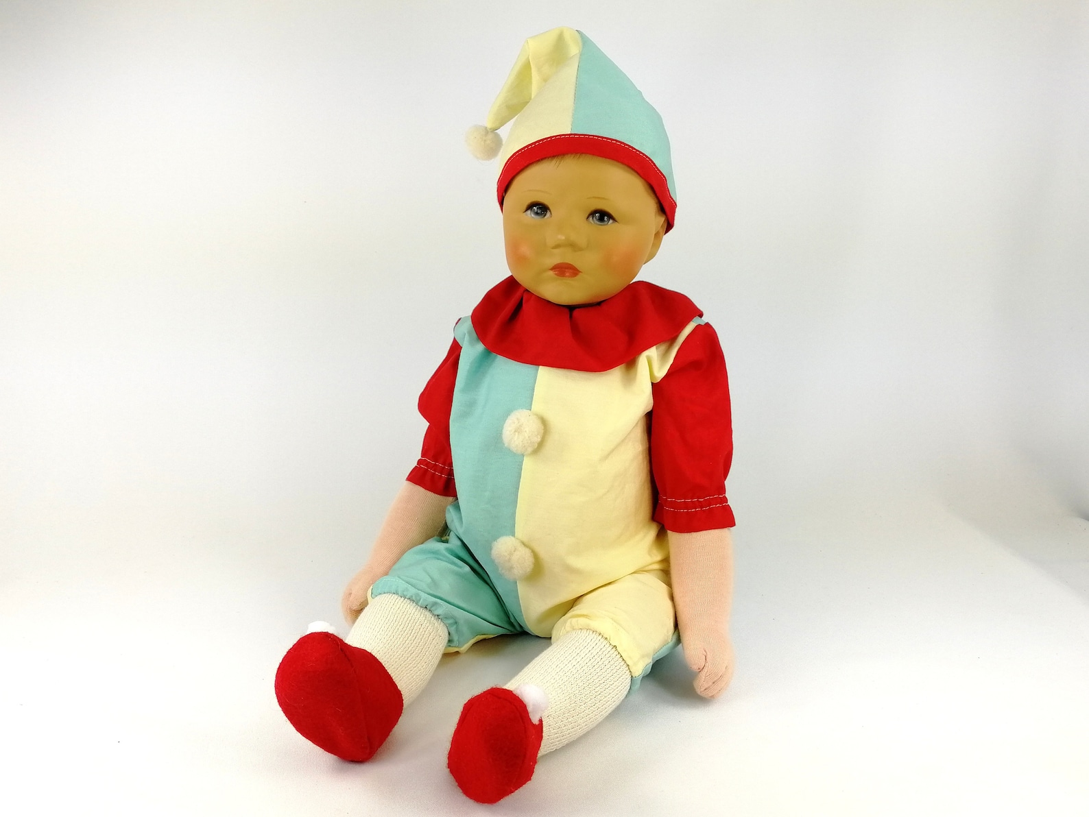 Kathe Kruse Baby Doll 1980s Vintage 20 Inches Harlequin - Etsy