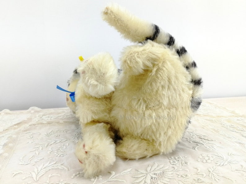 Steiff cat Susi with Steiff button label vintage sitting | Etsy