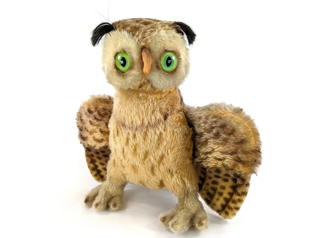 Steiff Owl Wittie With ID Largest 14 Inches Vintage Made 1964 - Etsy