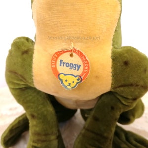 Steiff Frog Froggy With All Steiff Ids, Vintage Made 1959 64, Large 5 ...