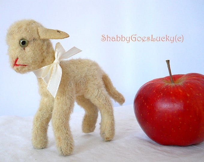 Steiff Lamb With Button 1950s German Vintage Small 4 Inches - Etsy