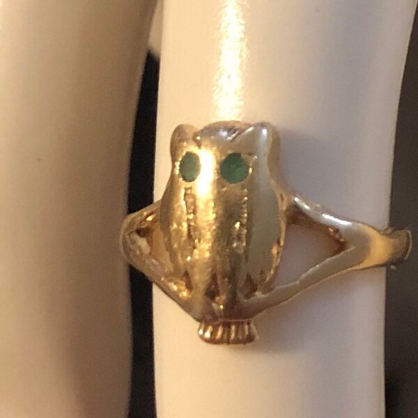 Gold Owl Ring - Etsy
