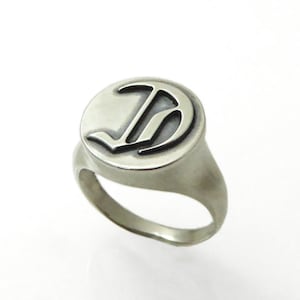 Men Monogram Ring. Pinky Ring. Initials Ring. Silver Monogram Ring ...