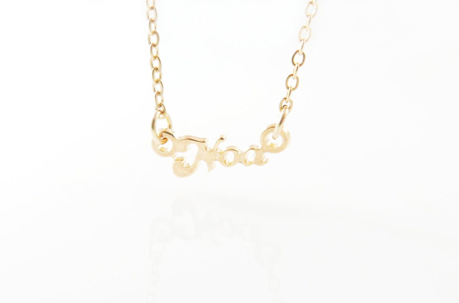 Super Small Name Necklace. Tiny Gold Name Necklace. Gold - Etsy