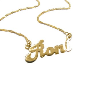 14K Gold Name Necklace. 14k Name Gold Necklace. Gold Necklace. Name ...