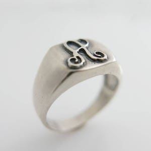 Men Monogram Ring. Men Gift. Monogram Ring. Initial Ring . Signet Ring ...