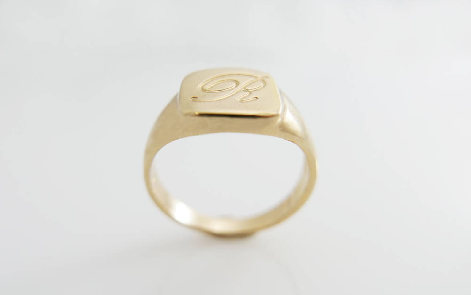 Gold Monogram Ring. Unisex Ring. Monogram Ring. Initial Ring. - Etsy