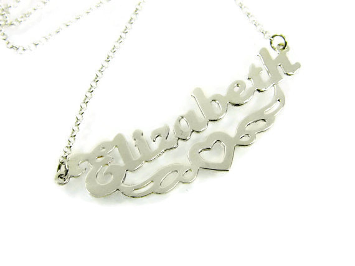 Silver Name Necklace. Angel Name Necklace. Sterling Silver 925 Name ...