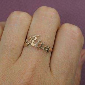 Name Ring. Gold Name Ring. Unisex Ring. Men Ring. Signet Ring. Name ...