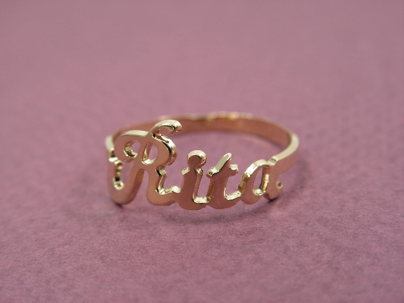 Name Ring. Gold Name Ring. Unisex Ring. Men Ring. Signet Ring. Name ...