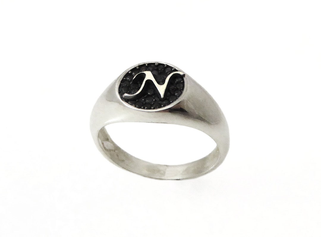 Pinky Ring. Silver Ring. Monogram Ring. Unisex Ring. Monogram Ring ...