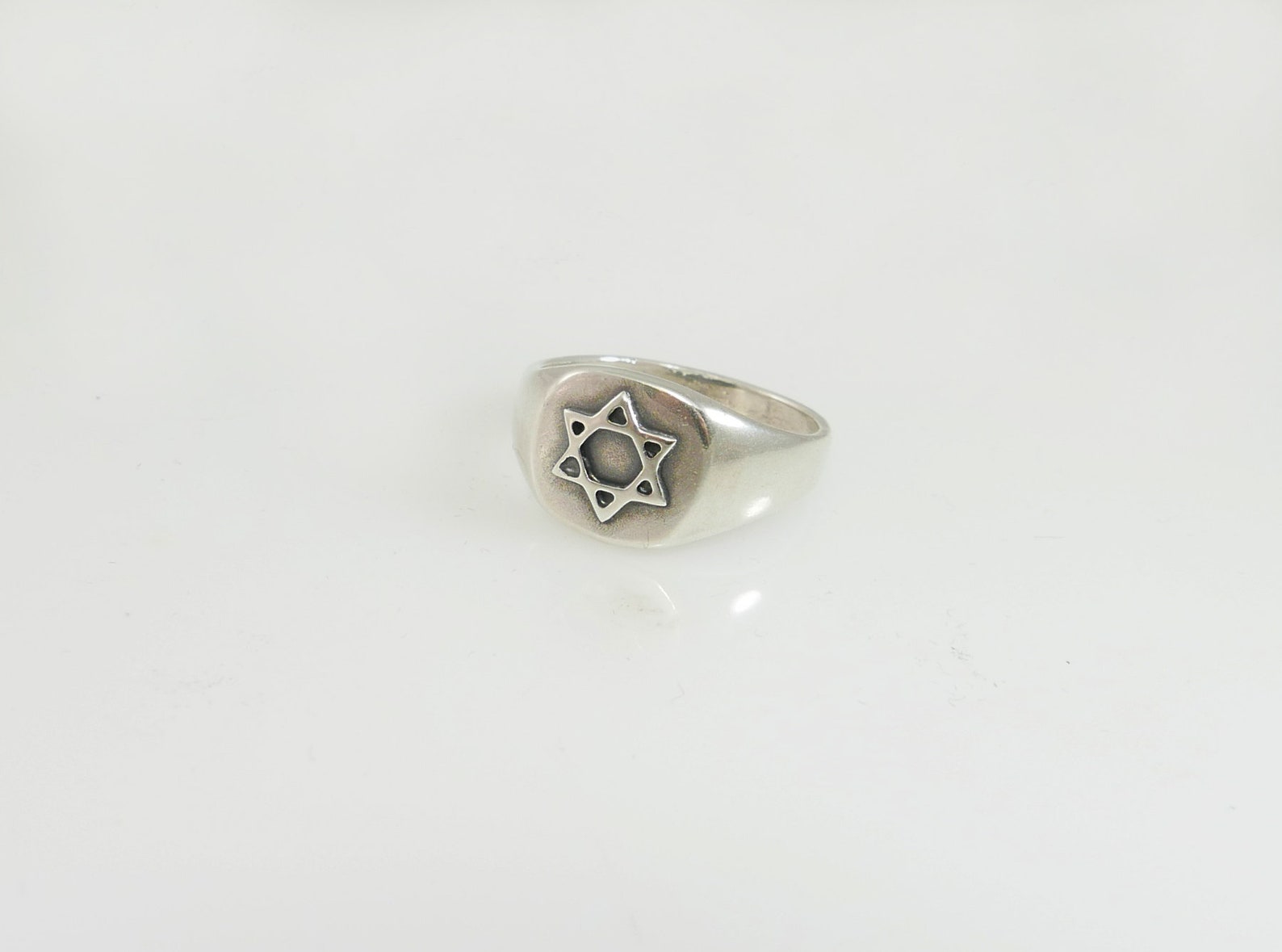 Pinky David Star Ring .men Jewish Ring. Silver Kabala Ring. - Etsy
