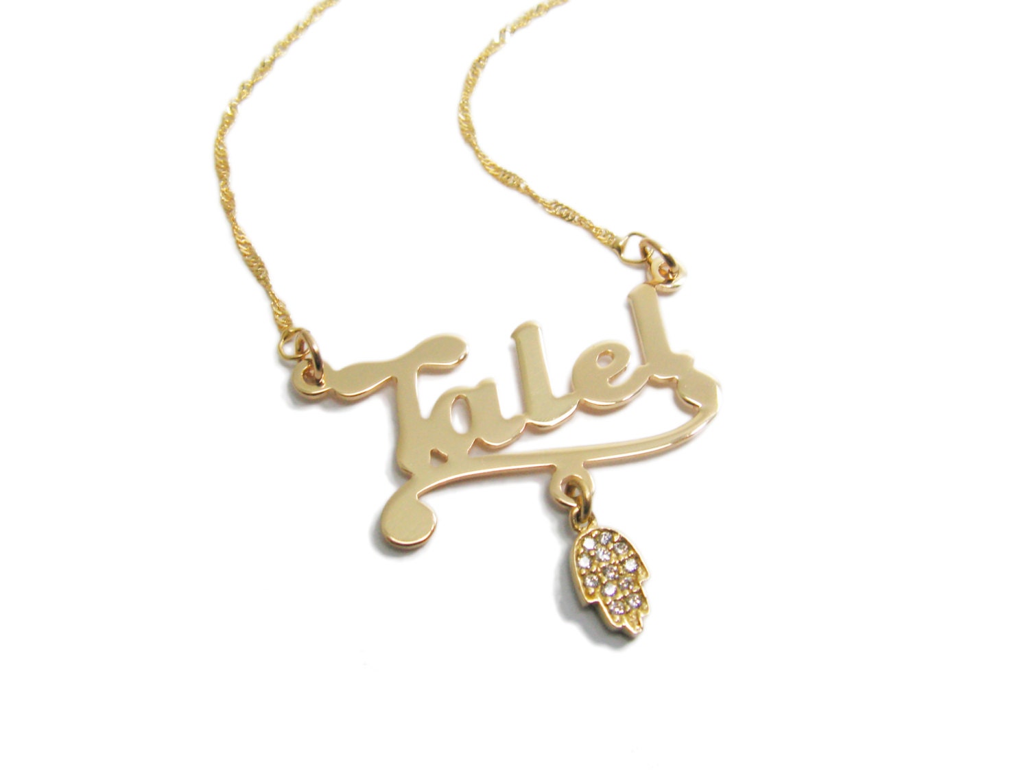 14K Gold Name Necklace. 14k Gold Necklace. Personalized Name Necklace ...