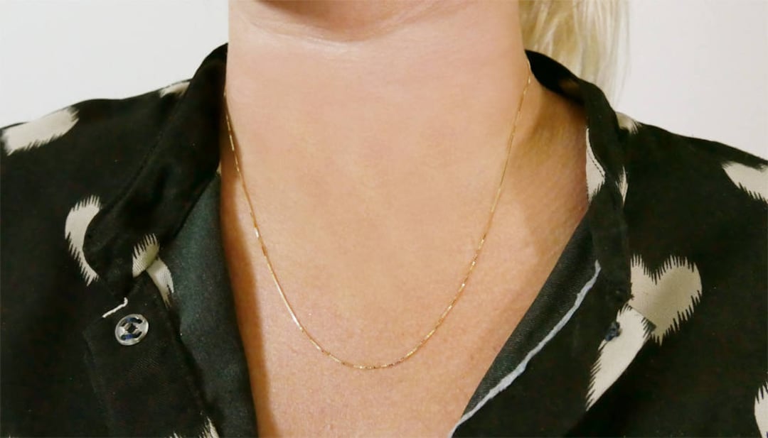 14k Gold Chain, Gold Necklace, Yellow Gold Necklace,box Necklace - Etsy