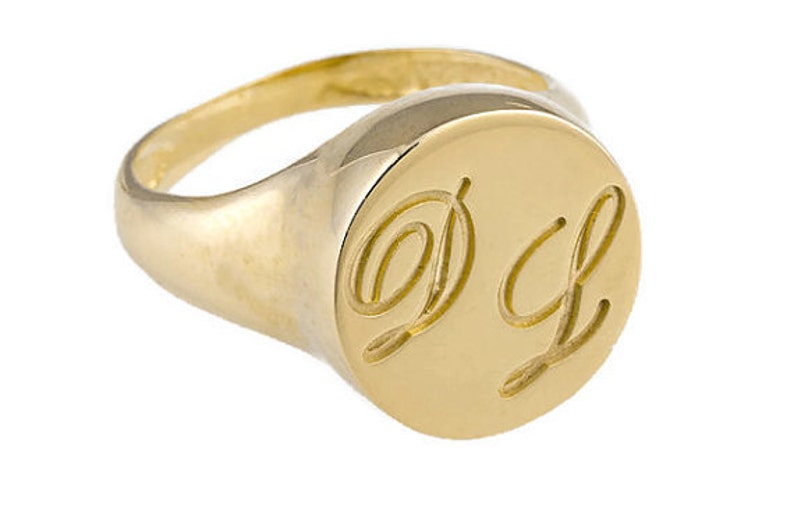 Gold Initials Ring. Personalized Ring. Unisex Ring. Gold - Etsy