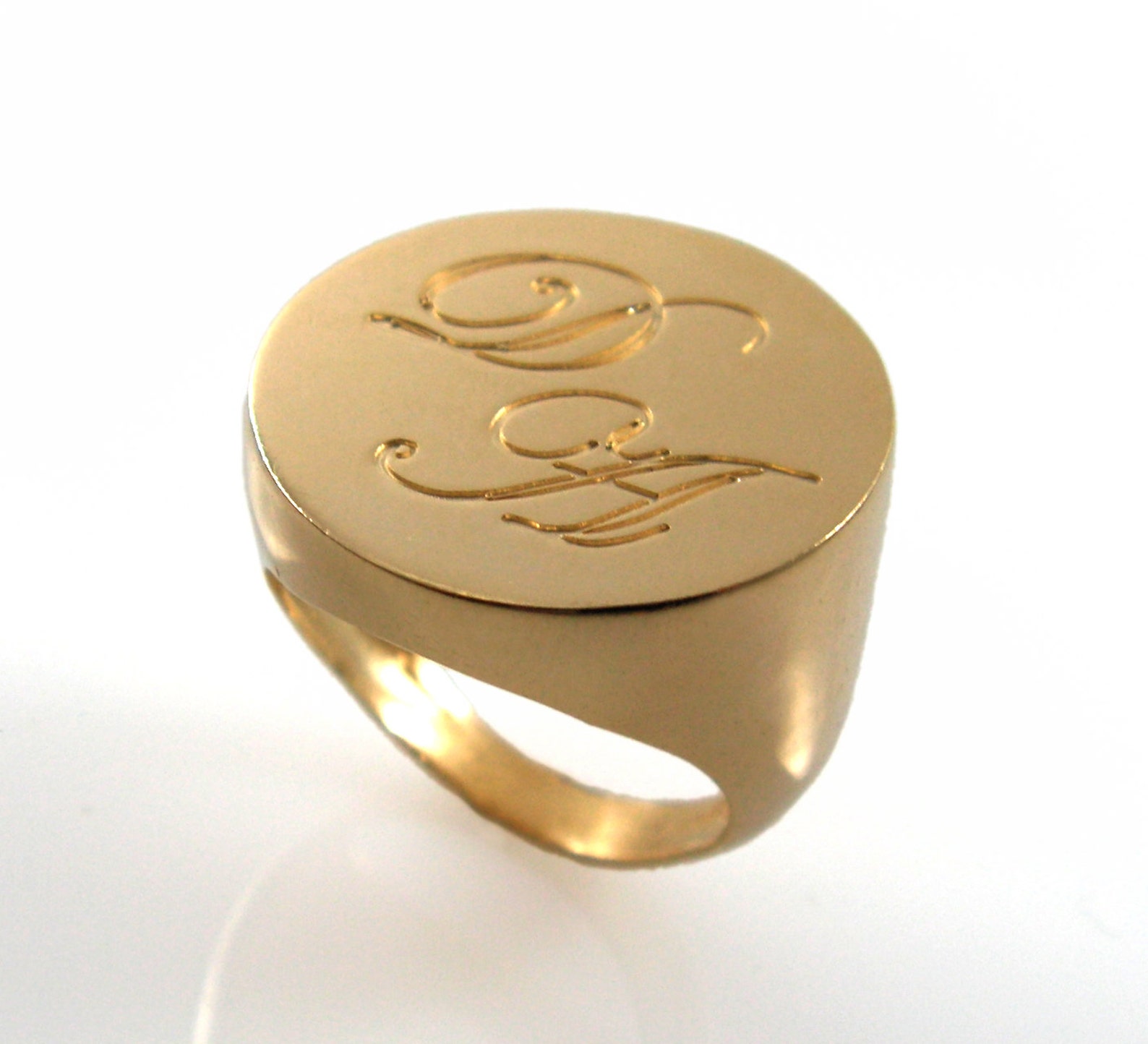 Gold Initials Ring. Personalized Ring. Unisex Ring. Gold - Etsy