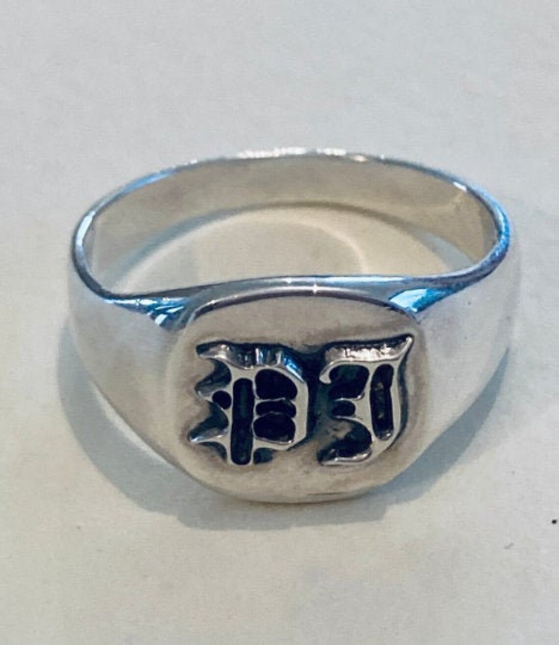 Monogram Ring .men Initial Ring. Silver Monogram Ring. | Etsy