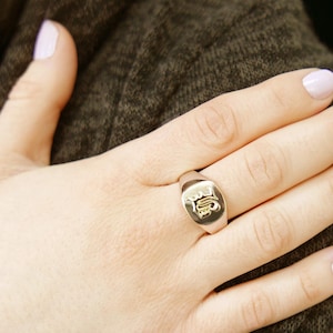 Pinky Ring .unisex Monogram Ring. Initials Ring. Gold Monogram Ring ...