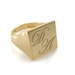 14k Solid Gold Initial Ring. Gold Men Ring. Mens Initial Ring. - Etsy