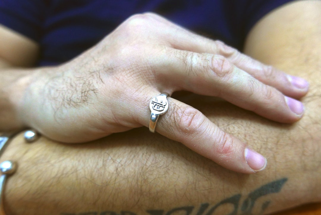 Pinky Monogram Ring . Initial Ring. Silver Monogram Ring. Personalized Ring .guti Initial Ring ...