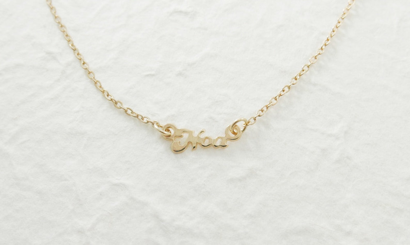 Super Small Name Necklace. Tiny Gold Name Necklace. Gold Personalized ...
