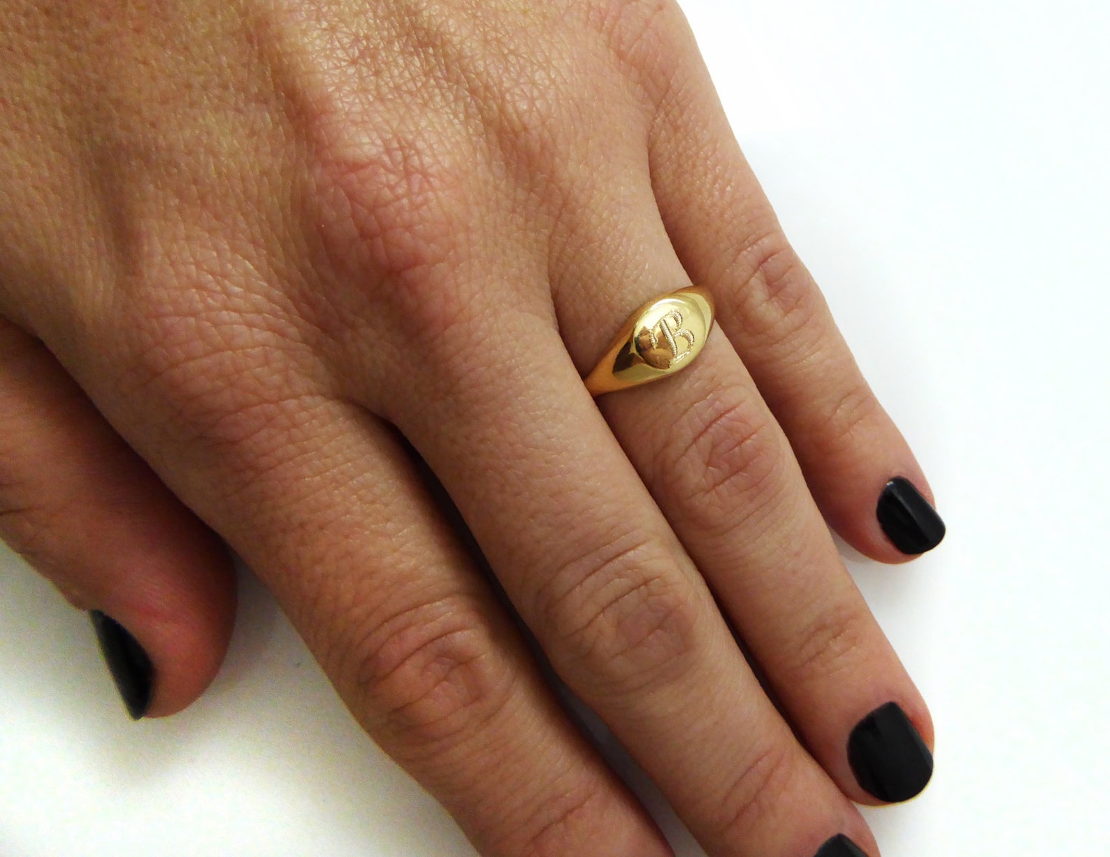 Pinky Monogram Ring. Personalized Ring, Unisex Ring, Gift for Him ...