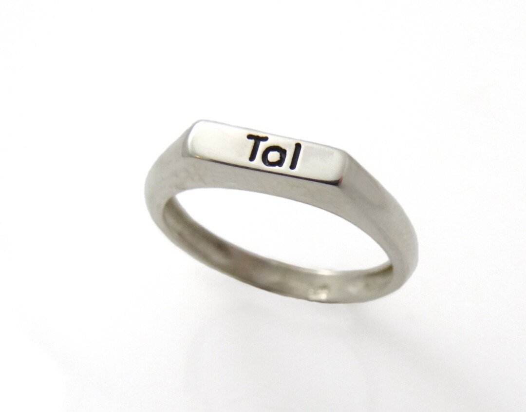 Silver Name Ring. Sterling Silver Ring. Personalized Name Ring. Word ...