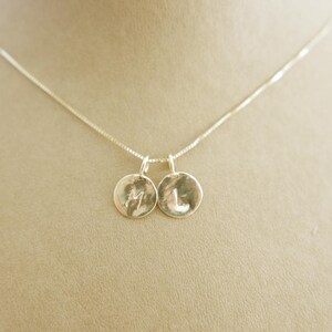 14k Gold Initials. Double Initials Pendant. 2 Letter Charm Necklace. 2 ...