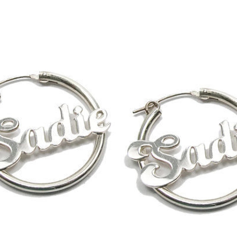 Name Hoop Earrings - Etsy