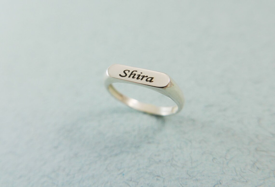 Silver Name Ring. Sterling Silver Ring. Personalized Name - Etsy