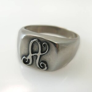 Men Monogram Ring. Men Gift. Monogram Ring. Initial Ring . Signet Ring ...