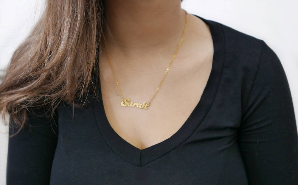 Personalized Name Necklace. Gold Name Necklace. Personalized Name ...