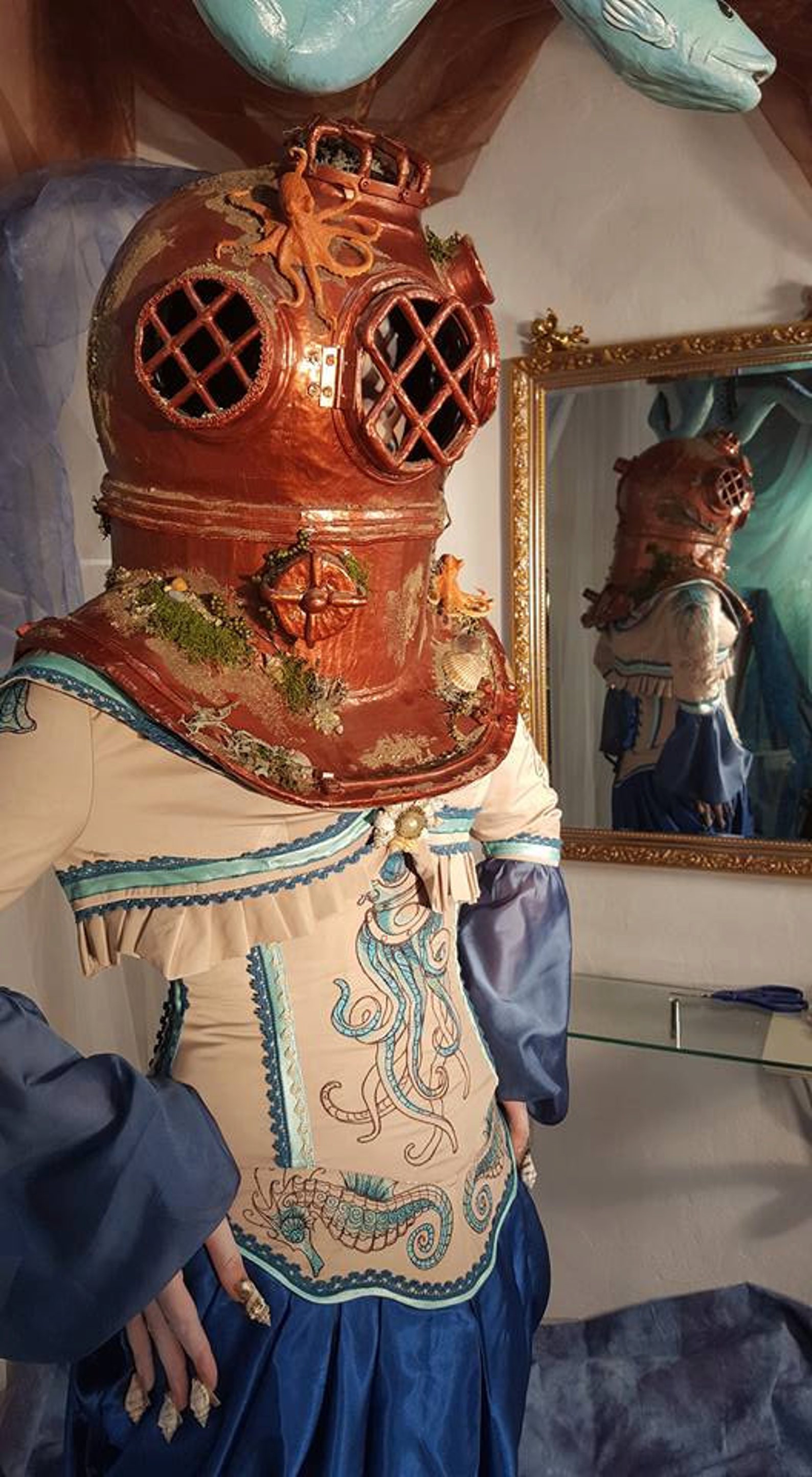 Deep Sea Diver Helmet, Steampunk Aquanaut, Vintage Nautical Helmet for ...